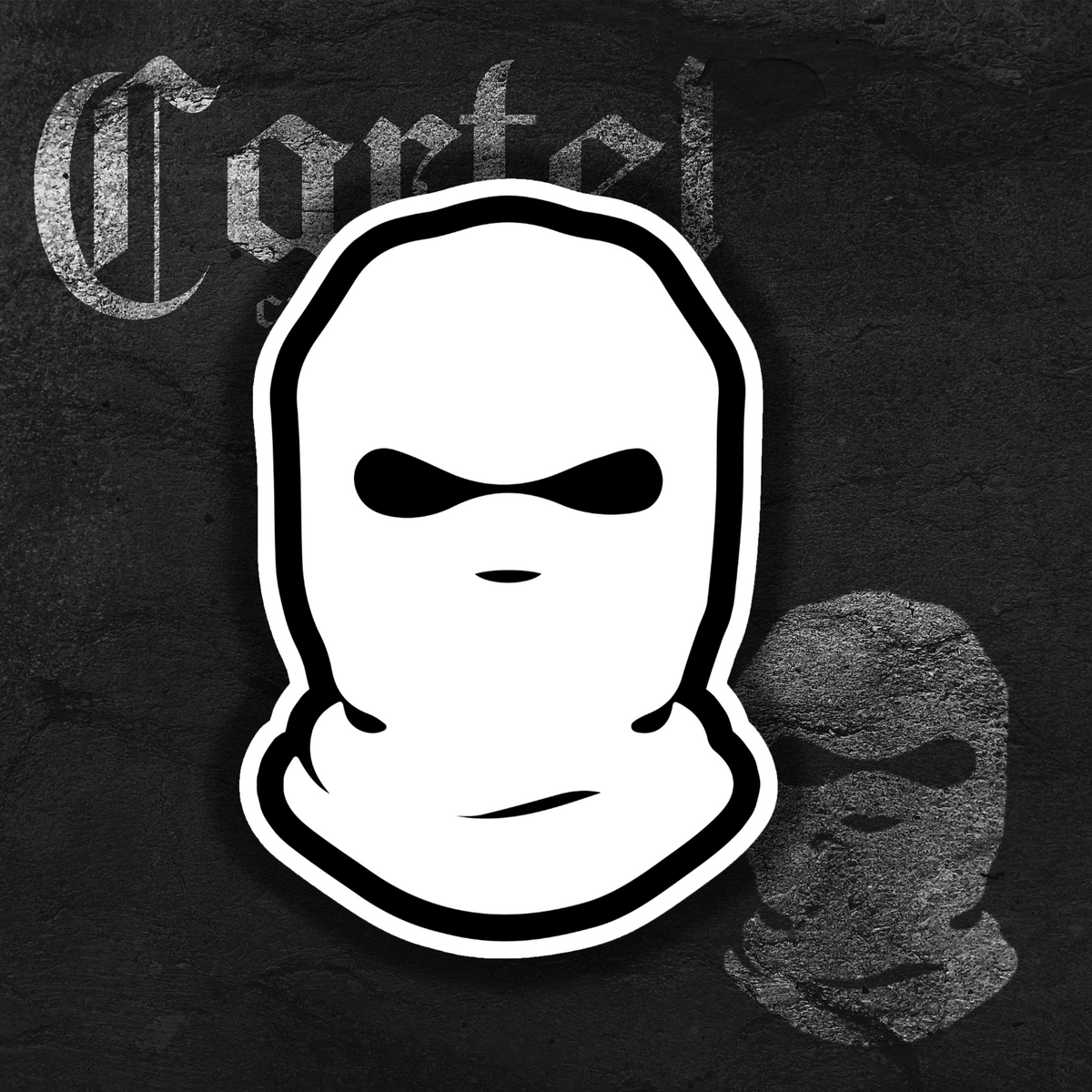 Large Mask Sticker – Cartel Custom Calls
